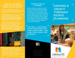 Literacy KC Estate Plan Brochure | Literacy KC